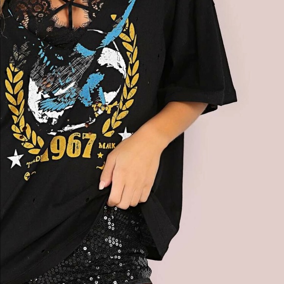 Private Label | Tops | Brockertee Wsexy Cutout Top Rocker Details ...
